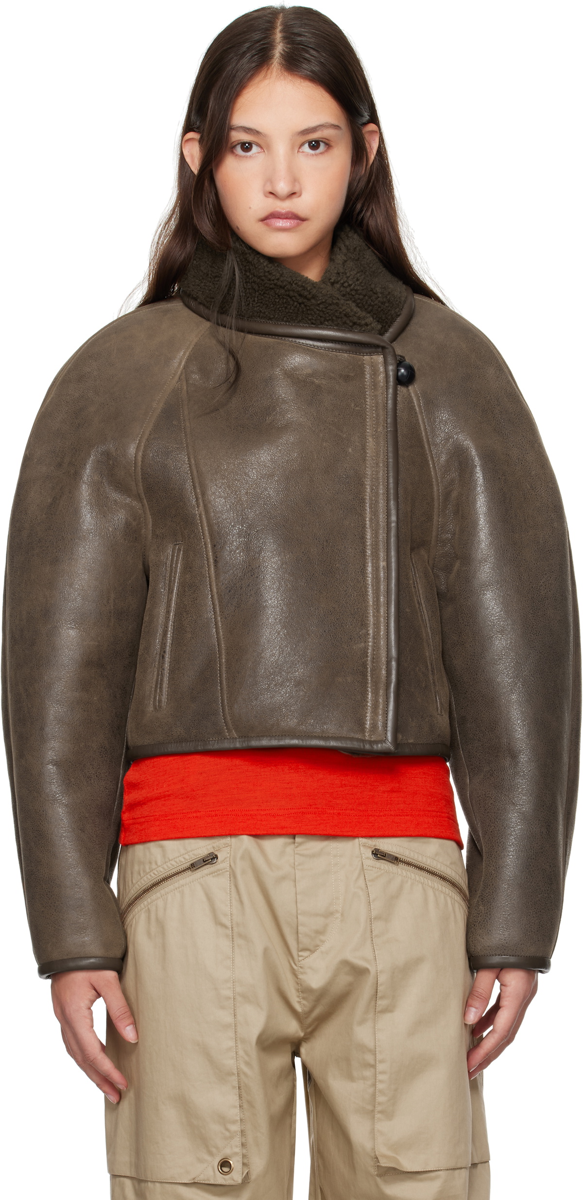 Isabel Marant Brown Aris Shearling Jacket Isabel Marant