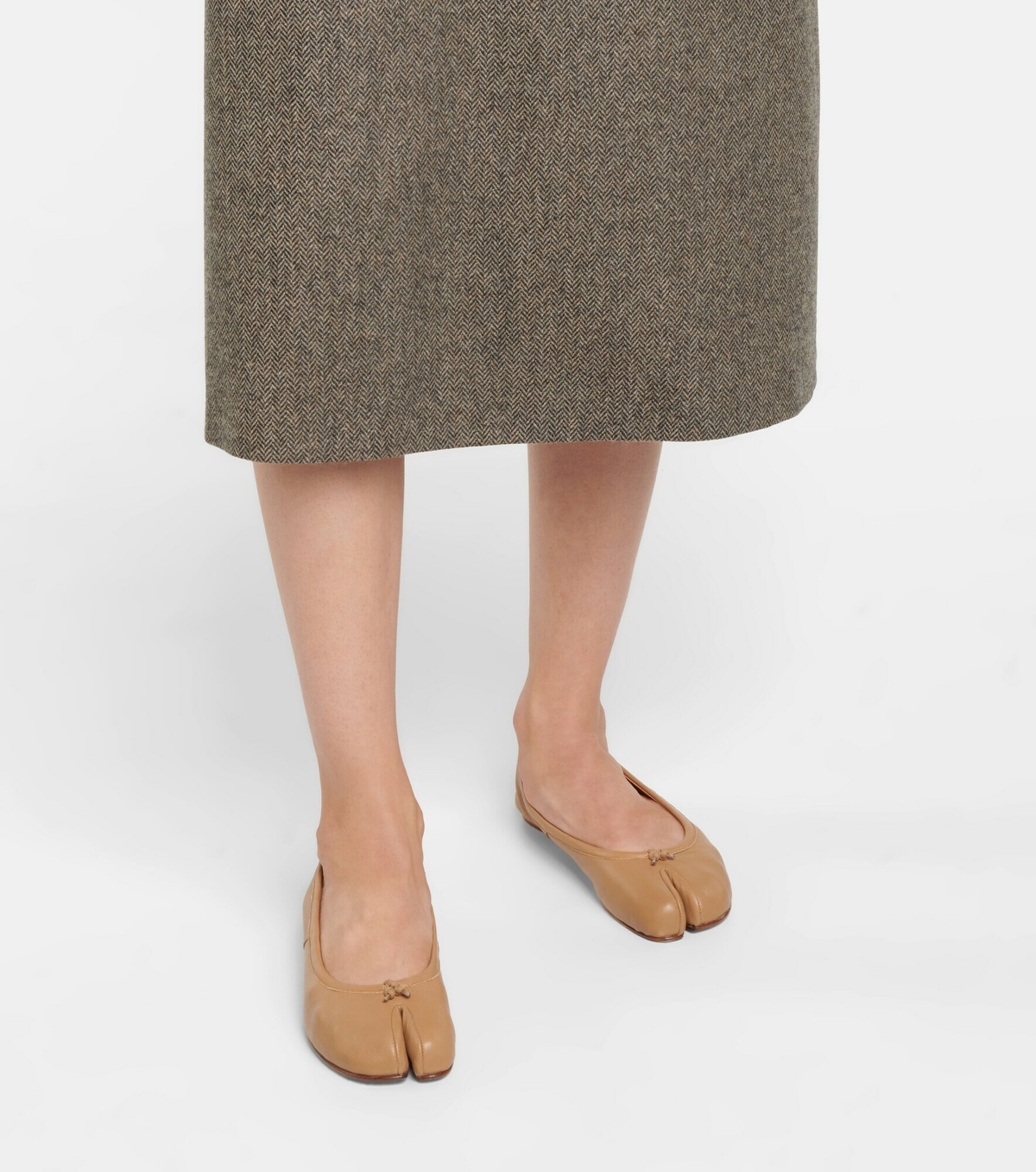 Maison Margiela - Tabi leather ballet flats Maison Margiela