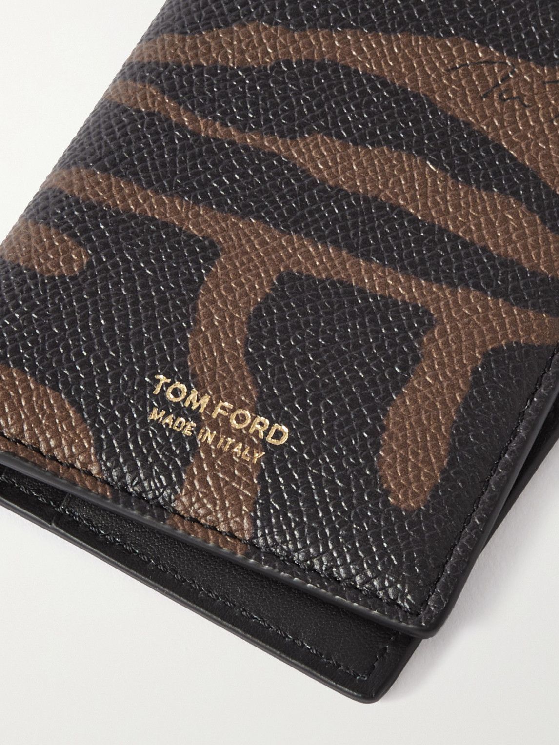 TOM FORD - Zebra-Print Full-Grain Leather Bifold Cardholder TOM FORD