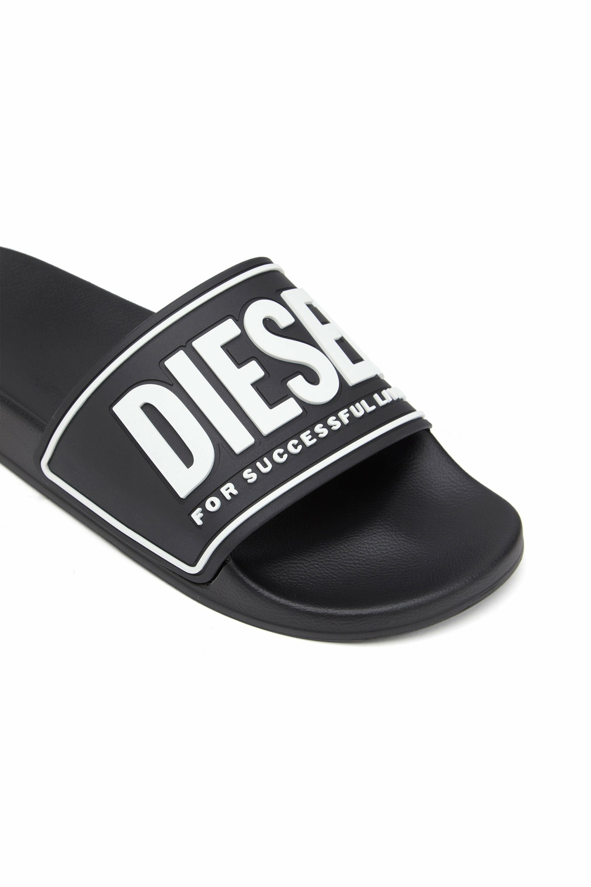 Diesel Sa-Mayemi-Pool slides with 3D logo - Slides Mens in Black Diesel
