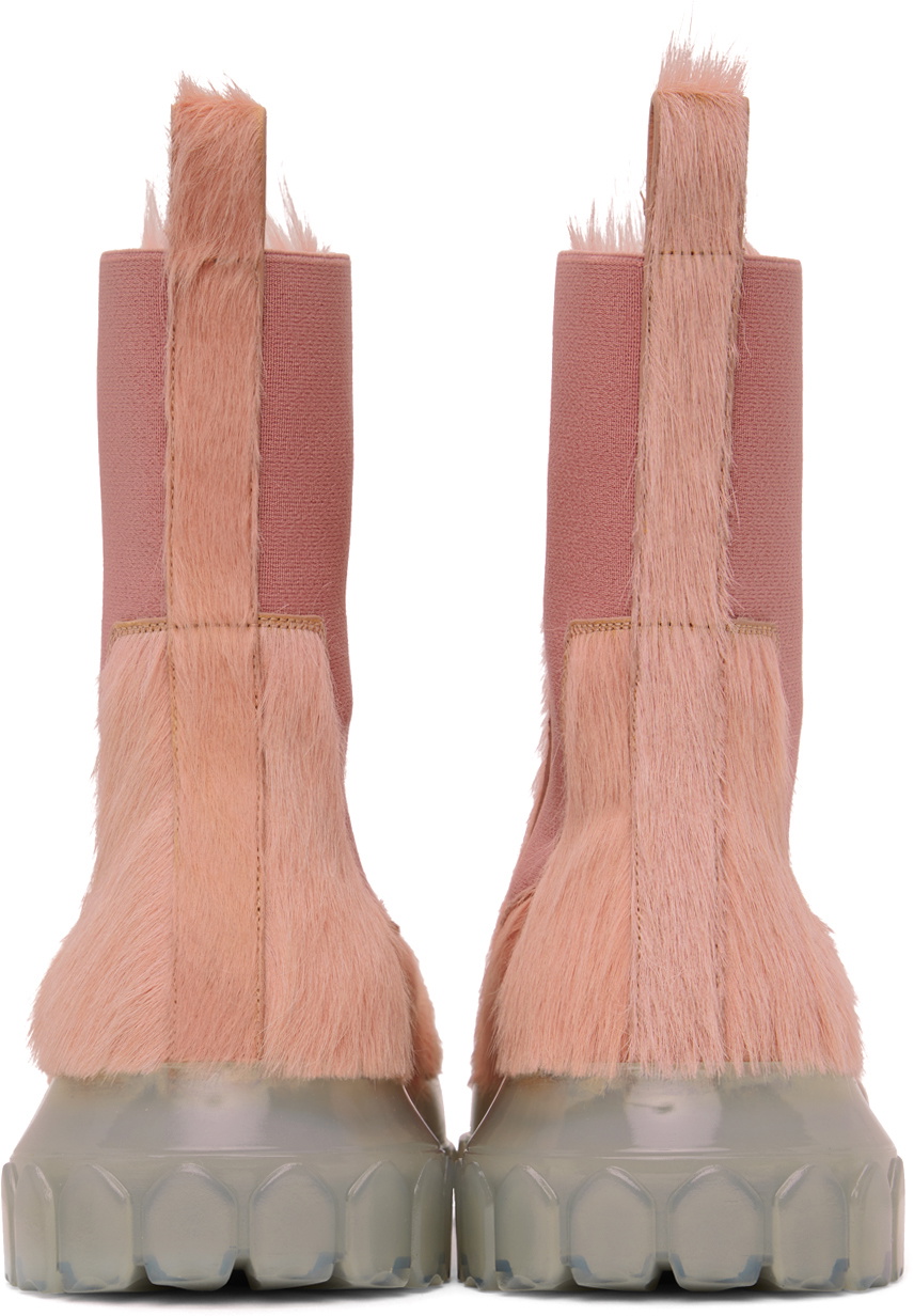 Rick Owens Pink Beatle Bozo Tractor Boots Rick Owens