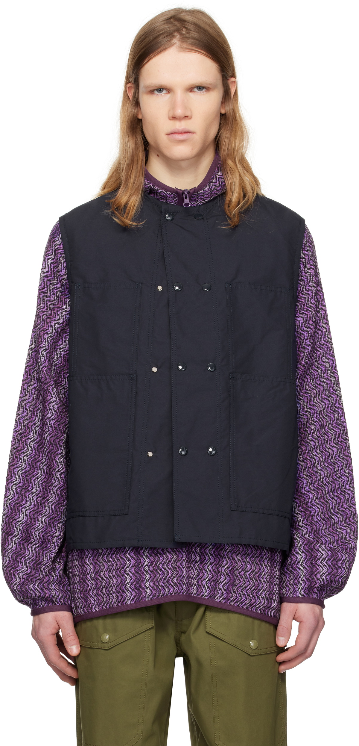 Pilgrim Surf + Supply Navy Finster Utility Reversible Vest Pilgrim Surf ...