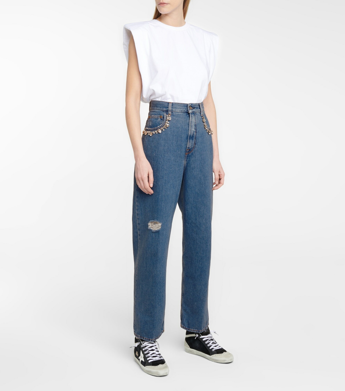 Golden Goose - Kim embellished straight jeans Golden Goose Deluxe Brand