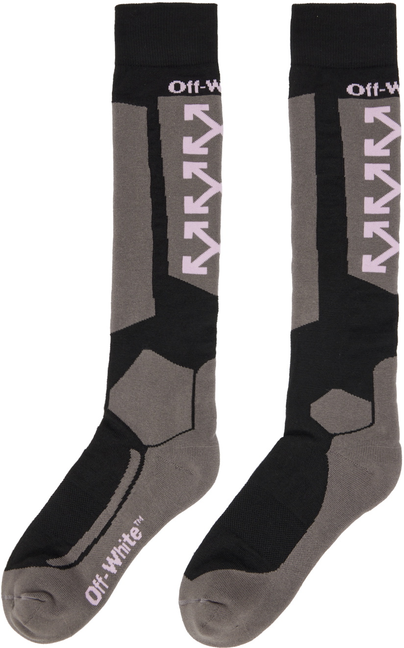 Off-White Black Ski Arrow Mid Socks Off-White