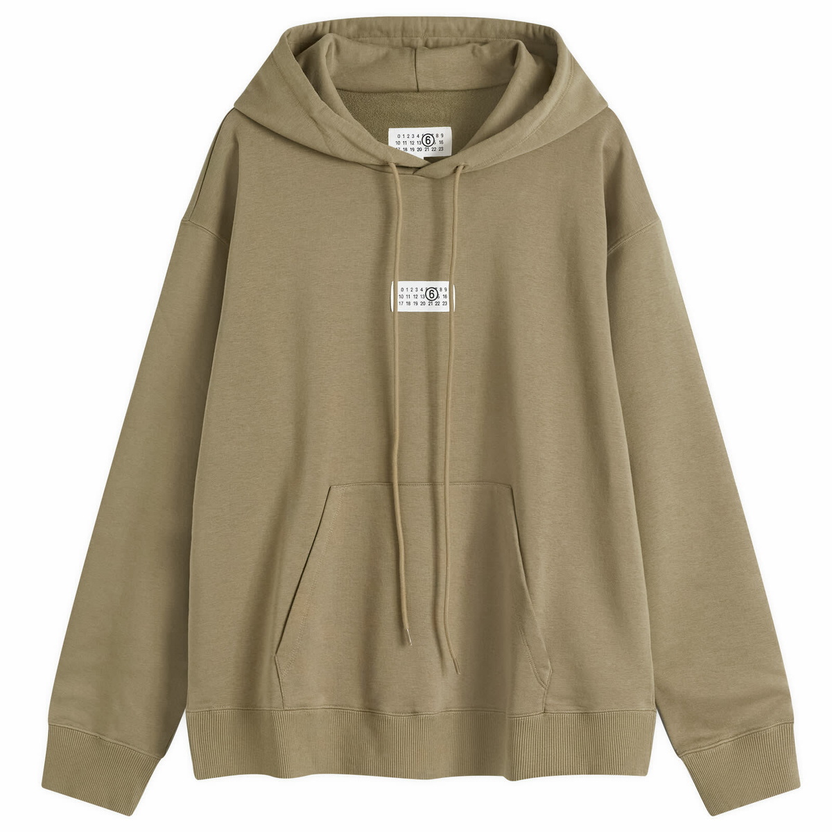 MM6 Maison Margiela Men's Number Label Hoodie in Bus Green MM6 Maison ...