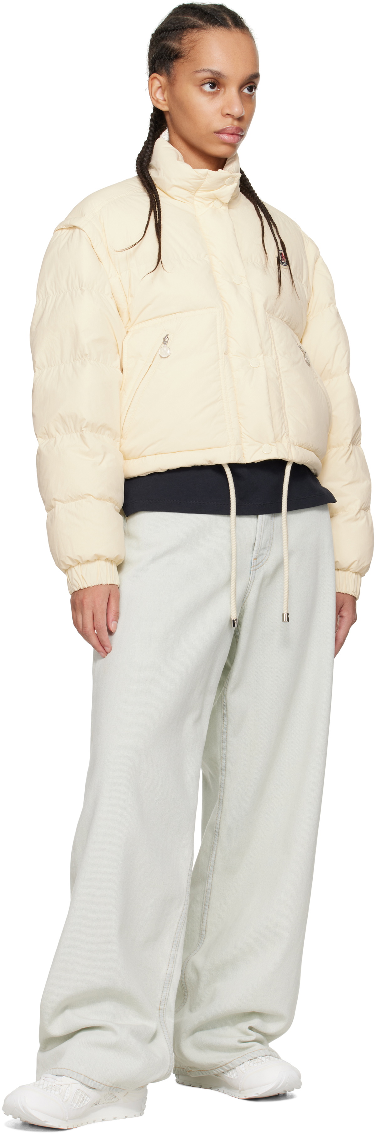 Moncler Off-White Selle 2-in-1 Short Down Jacket Moncler
