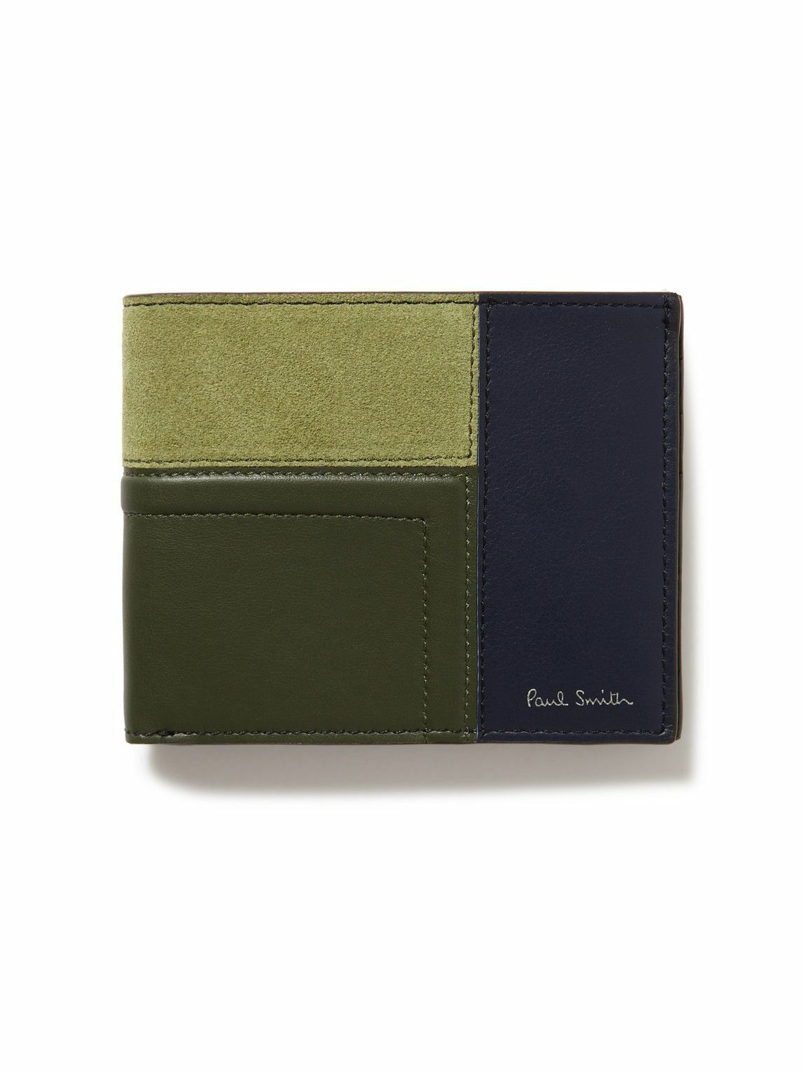 Paul Smith - Leather and Suede Billfold Wallet Paul Smith