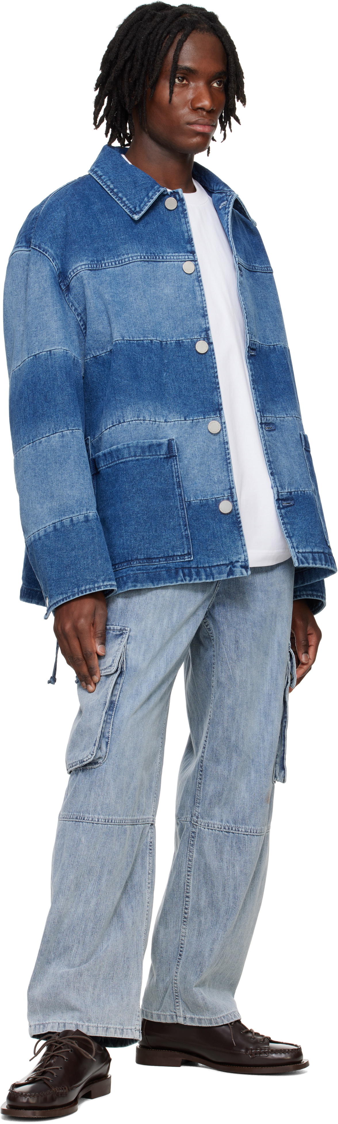 Solid Homme Blue Block Denim Jacket Solid Homme