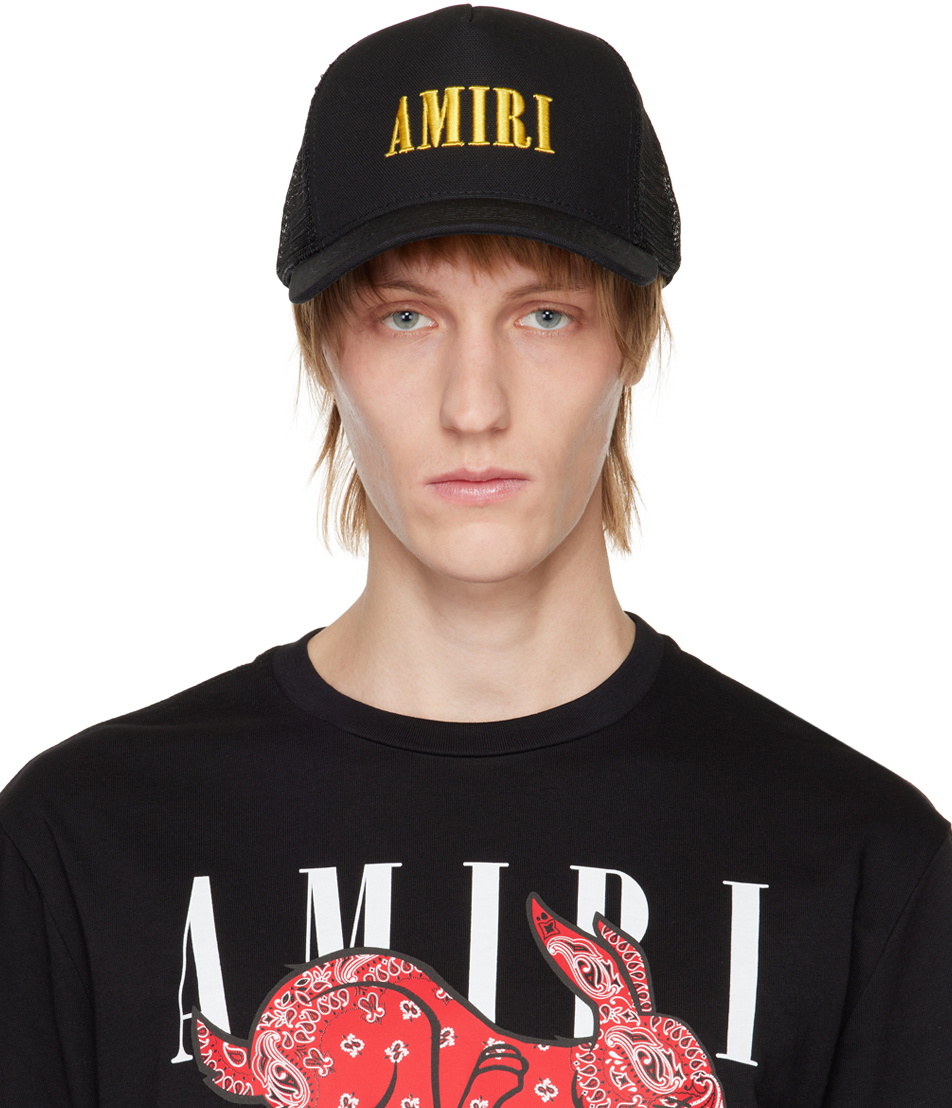 AMIRI Black Core Logo Trucker Cap Amiri