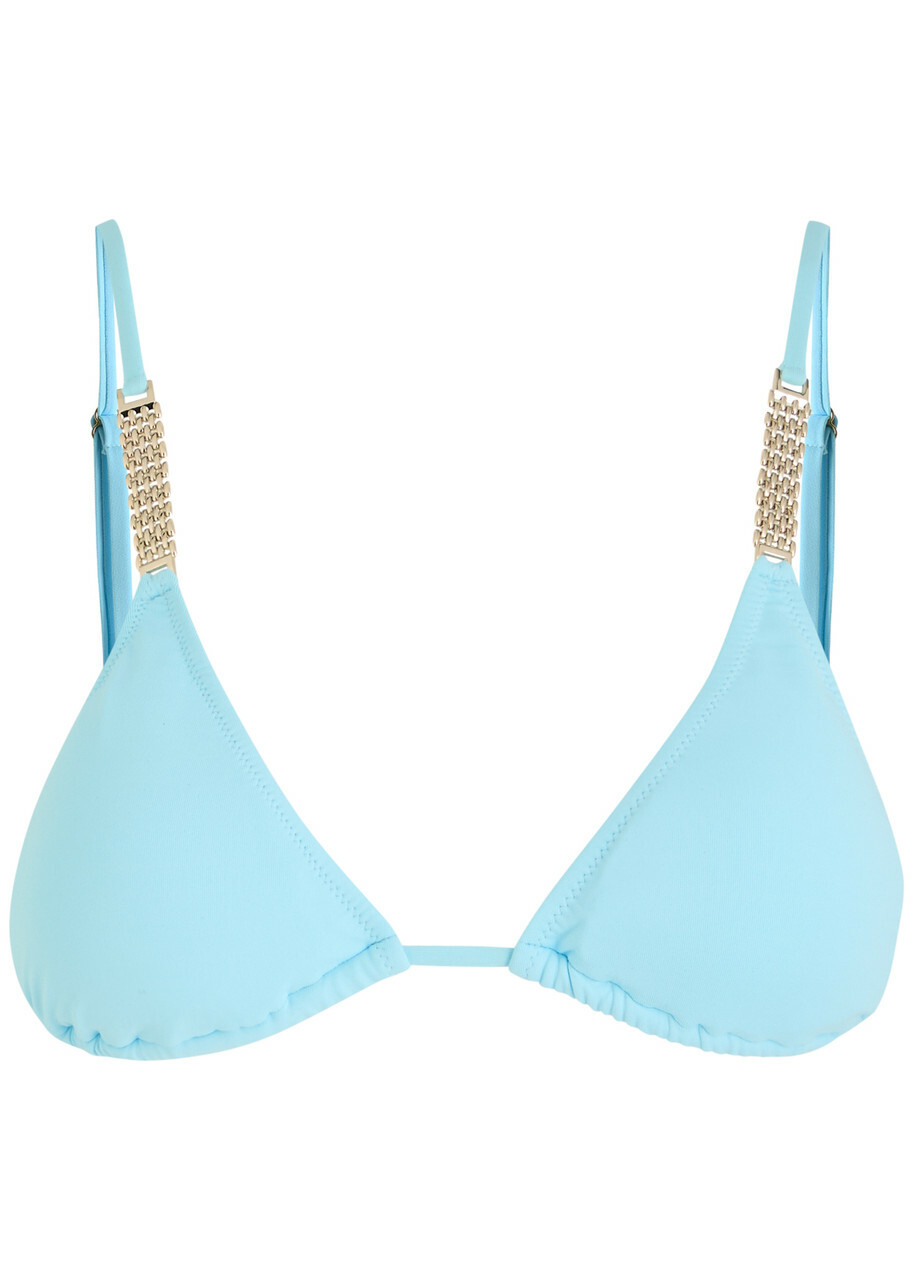 Melissa Odabash Maldives Chain-embellished Bikini top Light Blue ...
