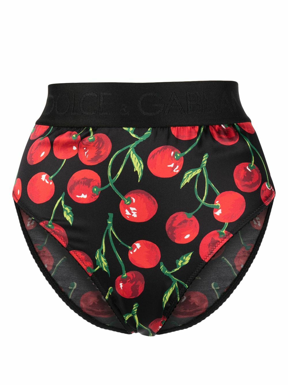 Dolce & Gabbana Black And Red Cherry Print Briefs Dolce & Gabbana