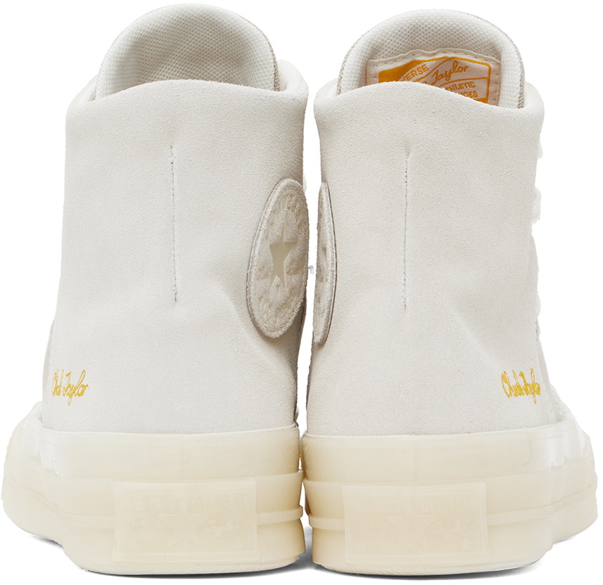 Converse Gray & Beige Chuck 70 Marquis Mixed Materials High Top ...