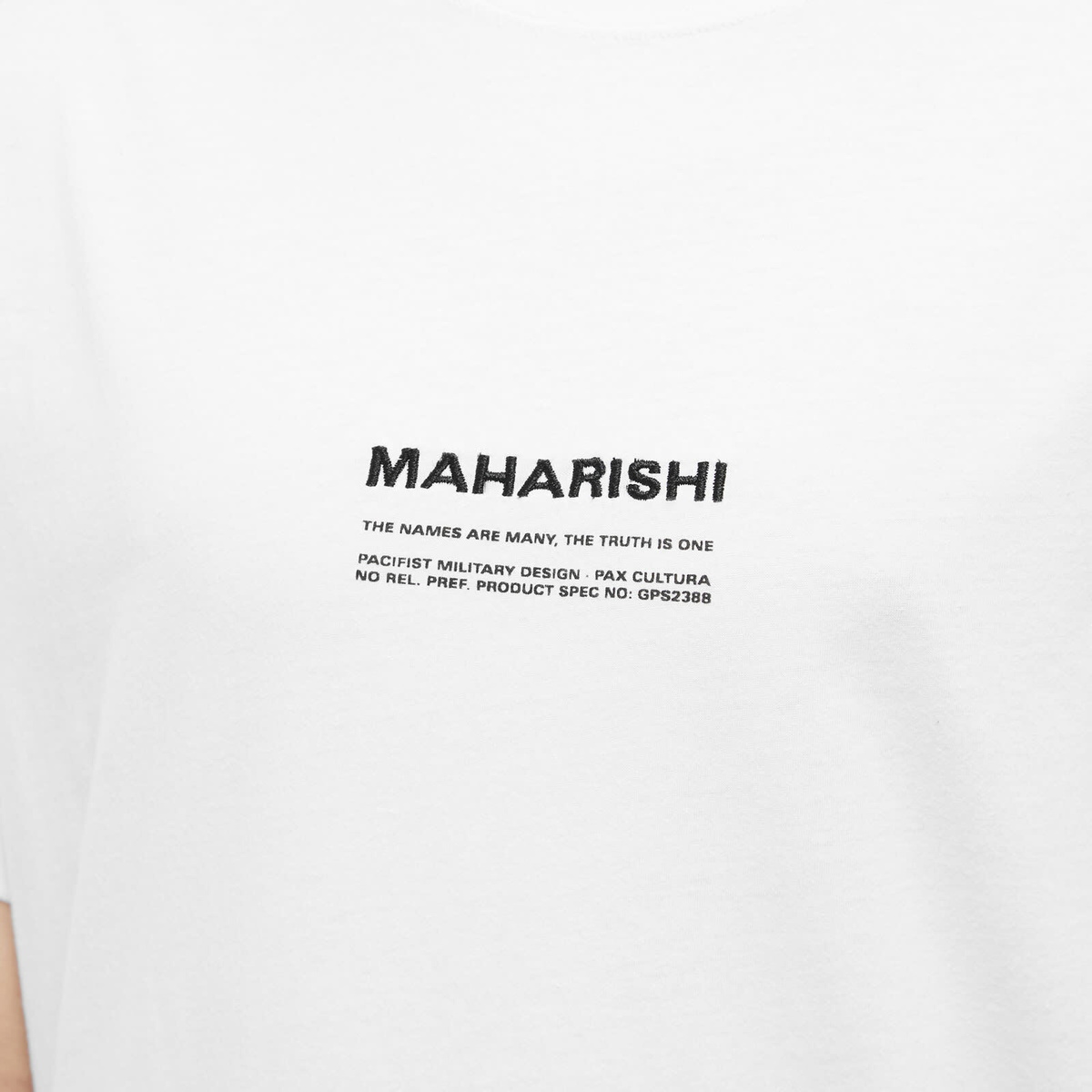 Logotipo De Maharishi Maharishi Logo Print Cotton T Shirt | White