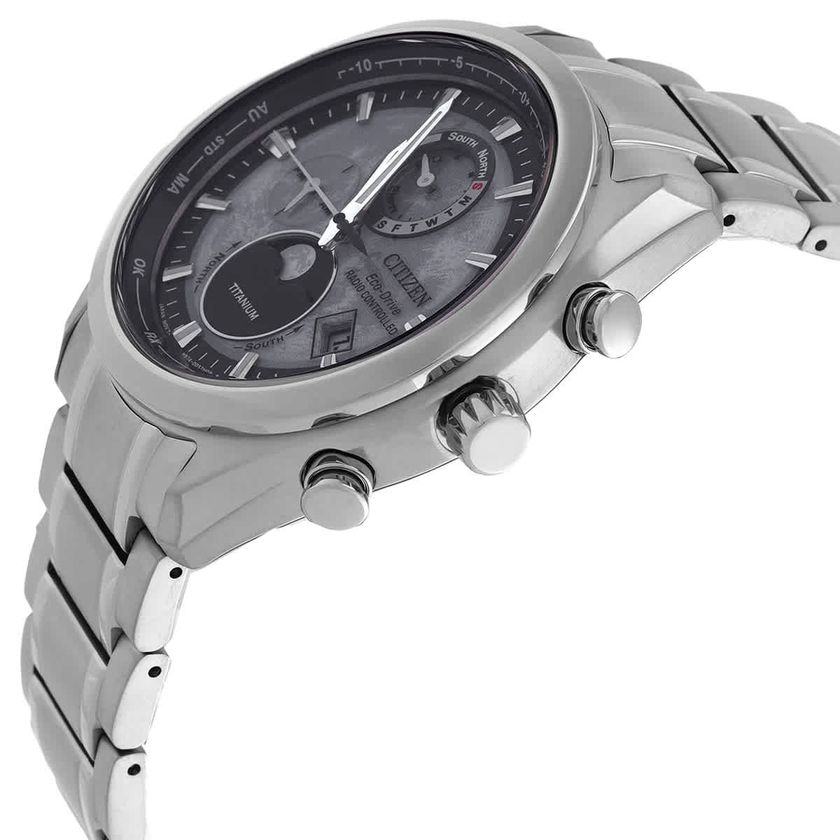 Citizen Tsuki-yomi A-T Perpetual World Time Grey Dial Mens Watch BY1010 ...