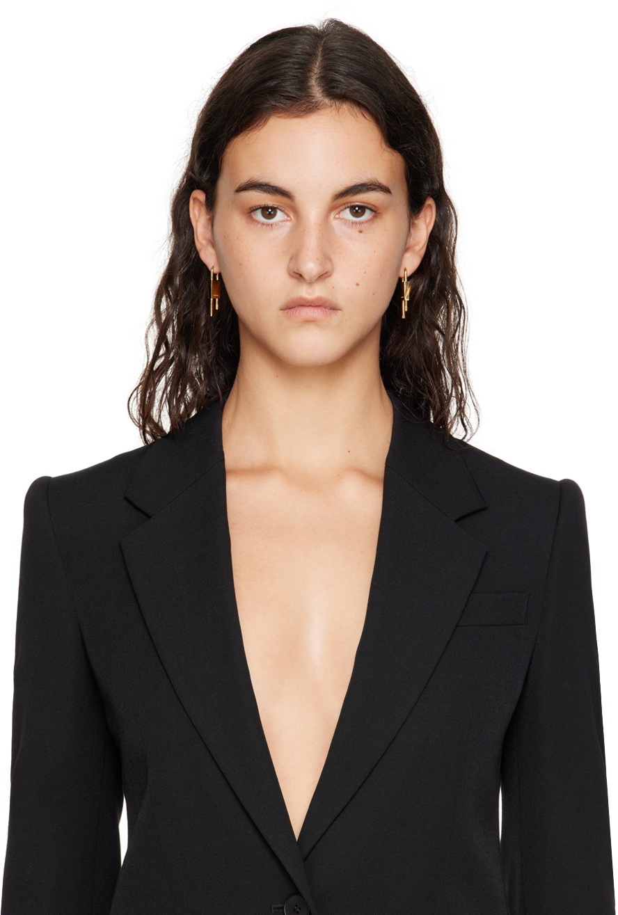 Givenchy Gold Lock Earrings Givenchy