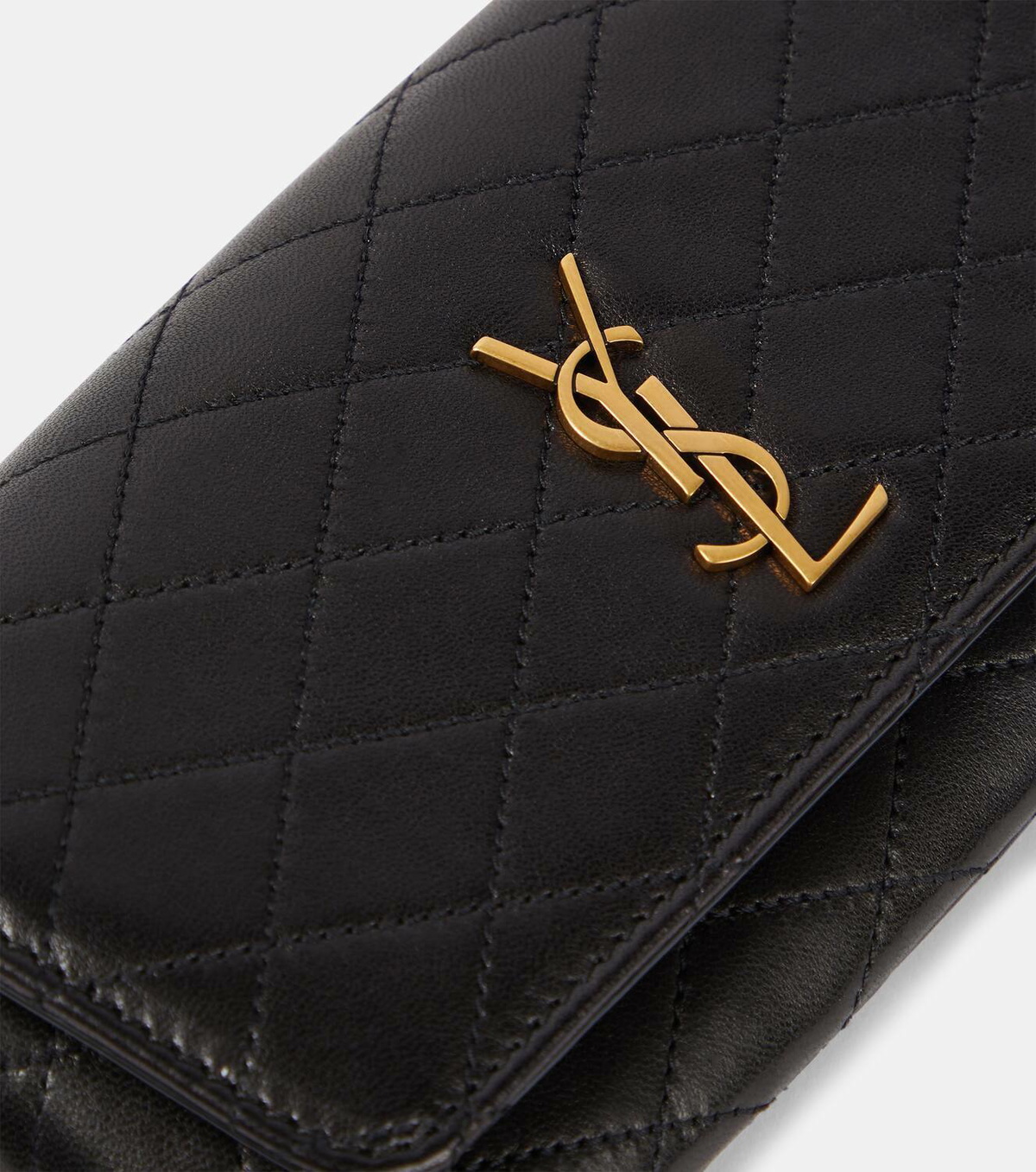 Saint Laurent Gaby quilted leather phone pouch Saint Laurent