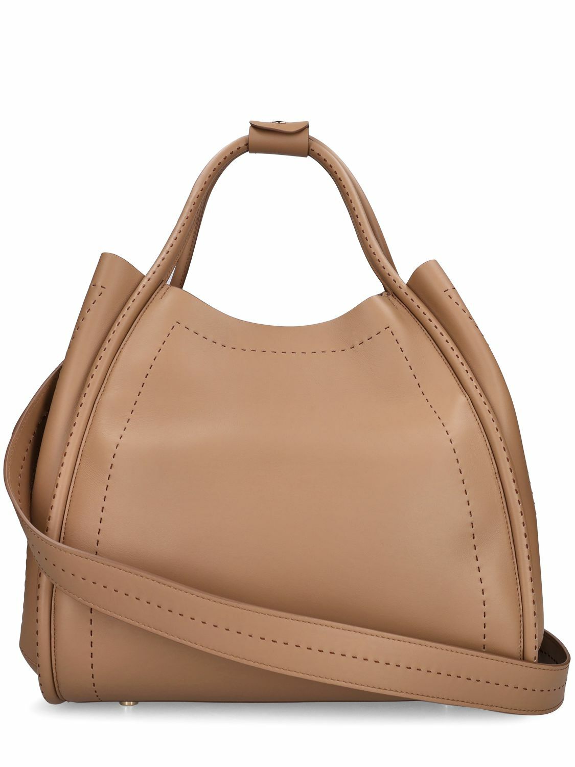 MAX MARA - Lvr Exclusive Marine Leather Tote Bag Max Mara