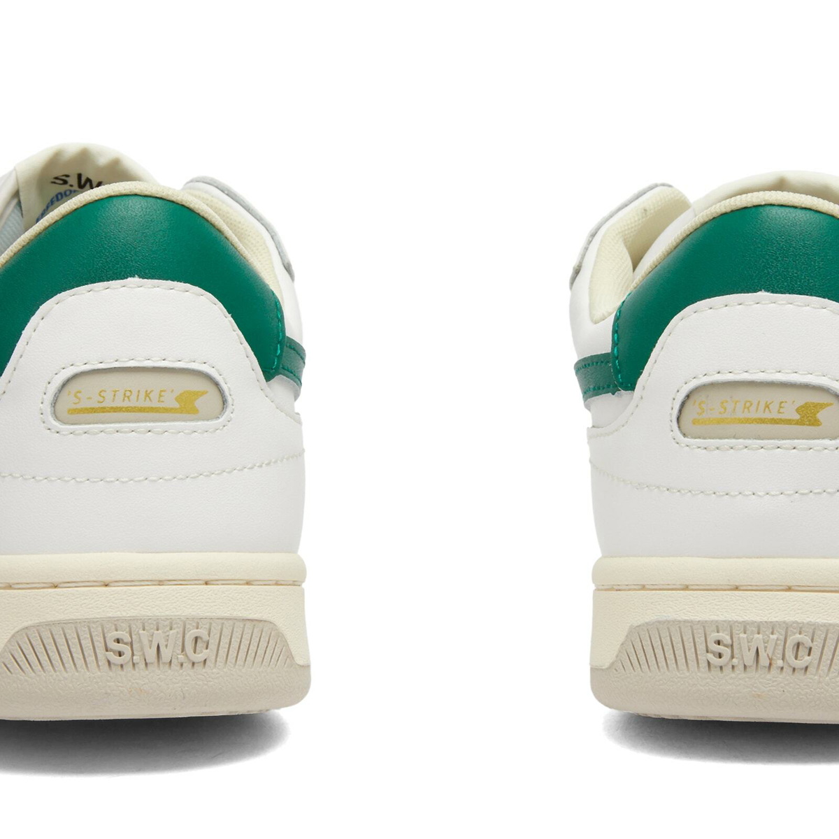 Stepney Workers Club Men's Pro Cup 01 S-Strike Sneaker in White Green Stepney Workers Club