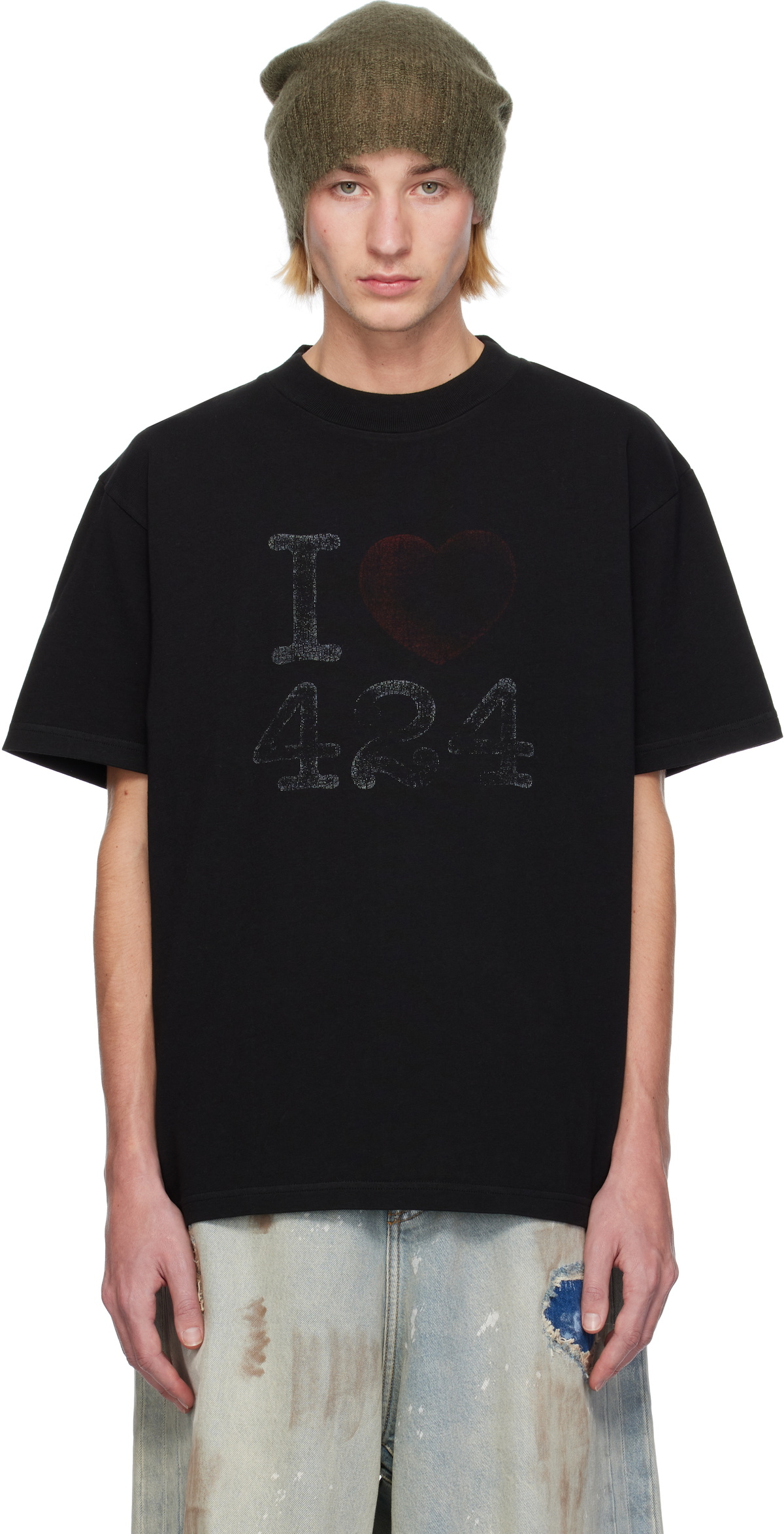 424 Black '424' T-shirt 424