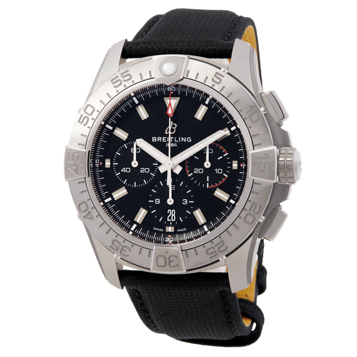 Breitling Super Avenger 46 Chronograph Automatic Black Dial Mens Watch ...