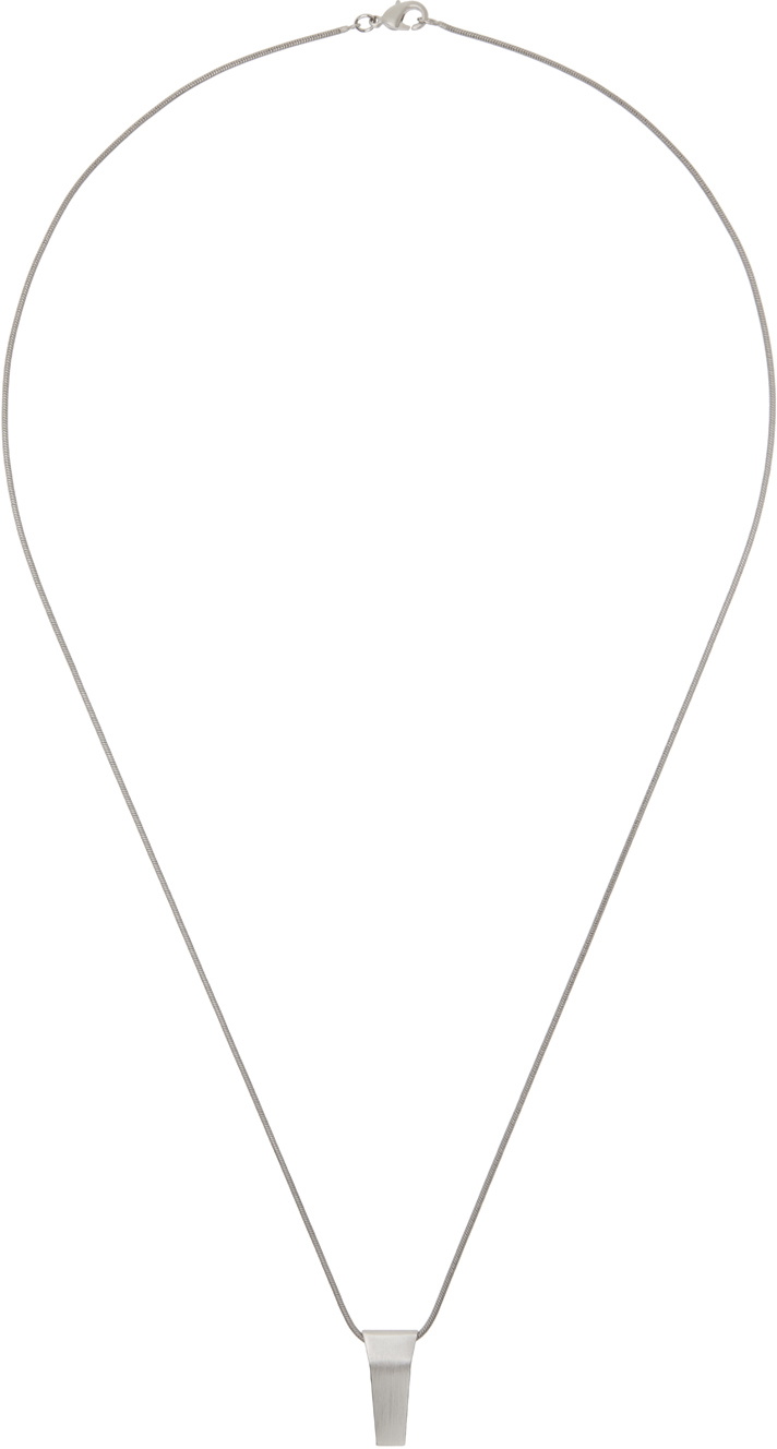 Rick Owens Silver Porterville Mini Trunk Charm Necklace Rick Owens