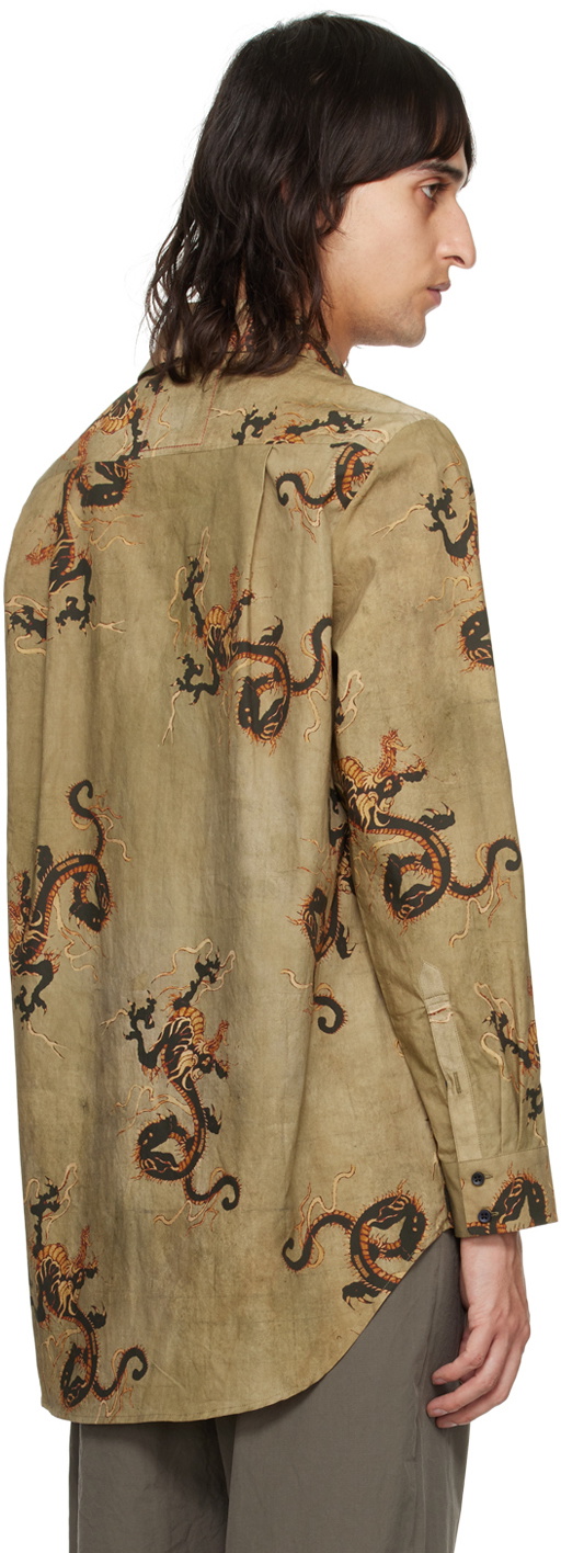 UMA WANG Tan Tab Shirt