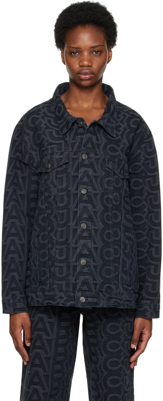 Marc Jacobs Black 'The Monogram' Denim Jacket Marc Jacobs