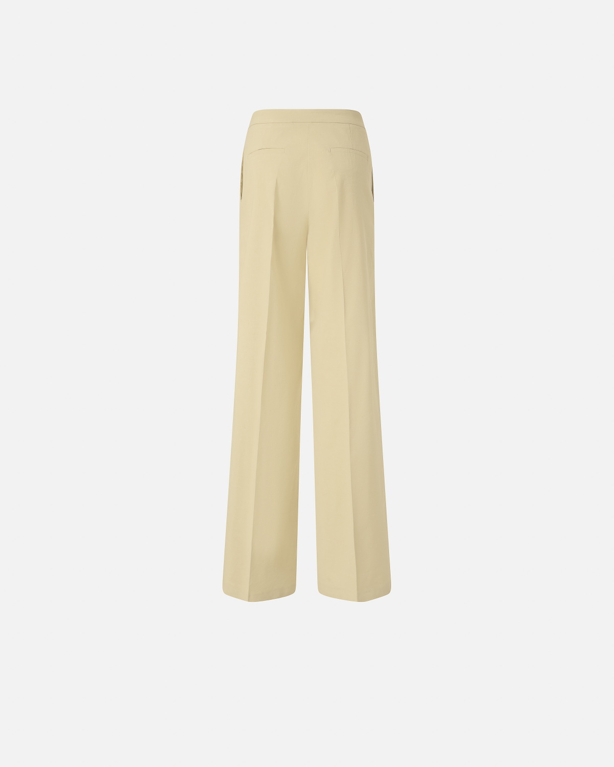 Pinko Stretch Linen Pleated Trousers Cane Yellow Pinko