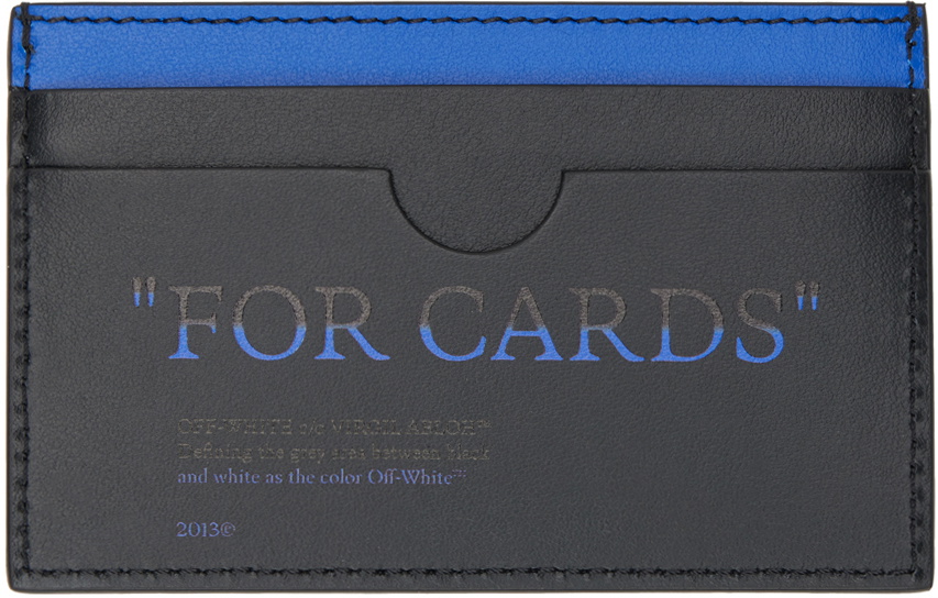 Off-White Black Quote Bookish Card Holder Off-White