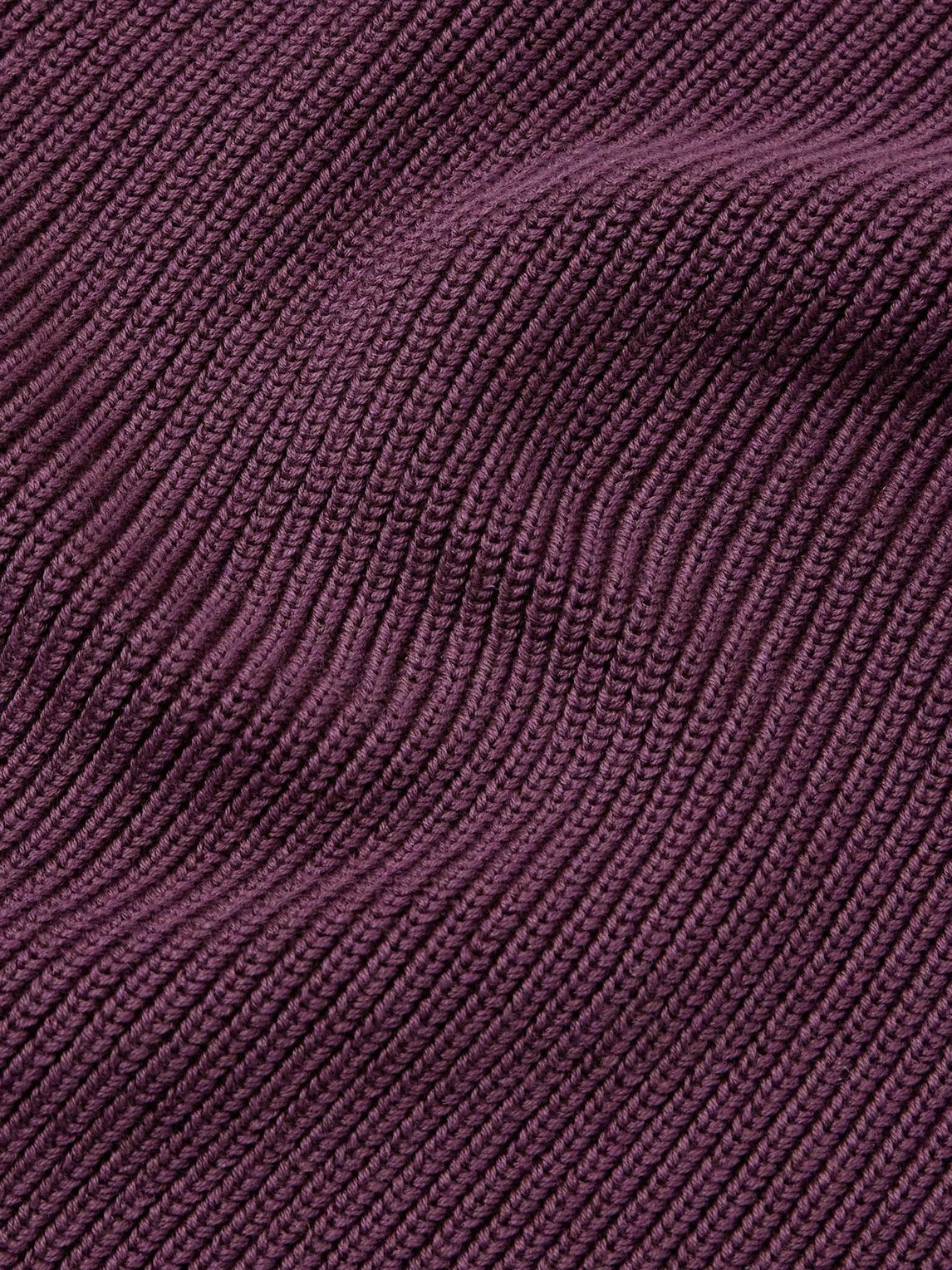 Rag & Bone - Dexter Ribbed Organic Cotton-Blend Sweater - Purple Rag ...