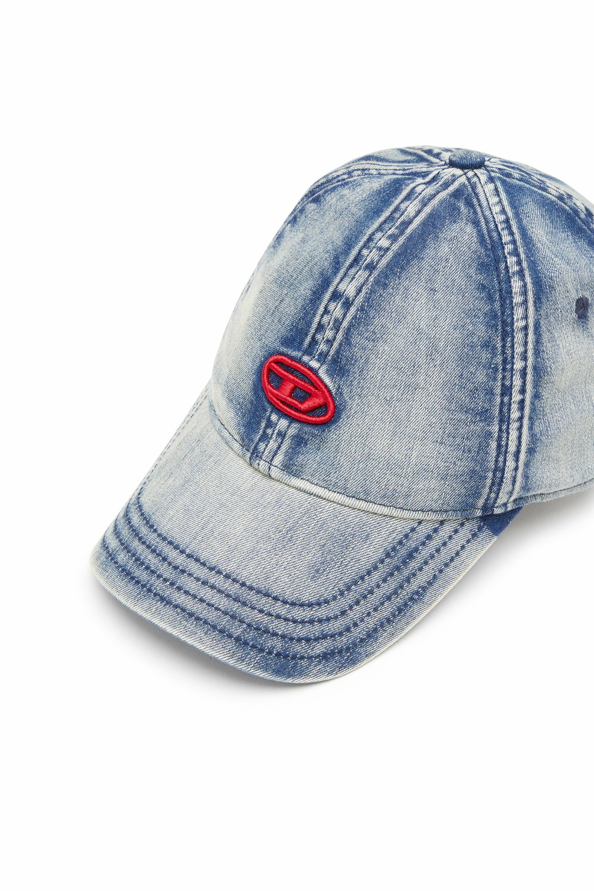 Diesel Baseball cap in treated denim - Caps Mens in Blue Diesel