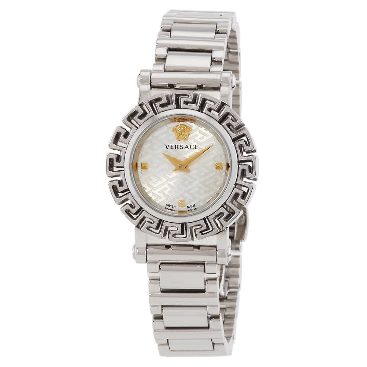 Versace Greca Glam Quartz Silver Dial Ladies Watch VE2Q00322 Versace