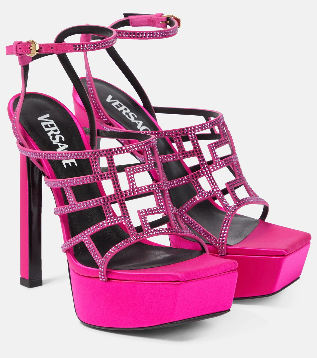 Versace - Greca embellished maze sandals Versace