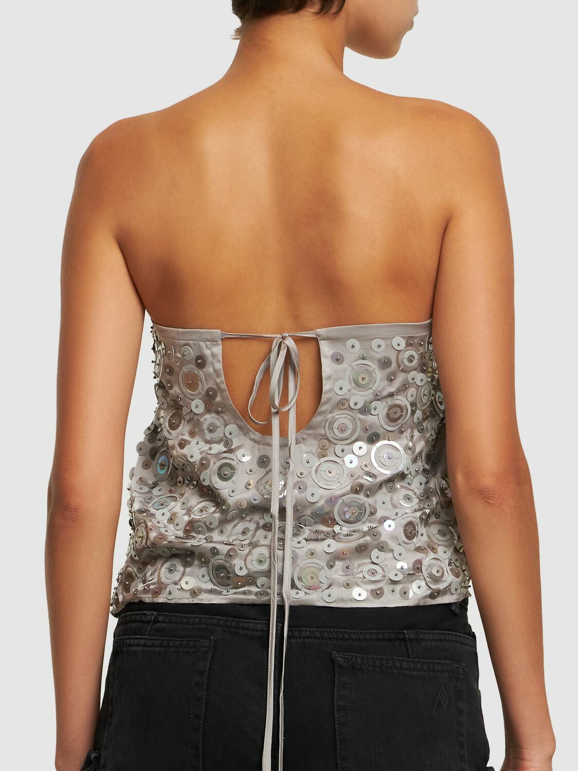 SAKS POTTS - Farra Embellished Strapless Top Saks Potts
