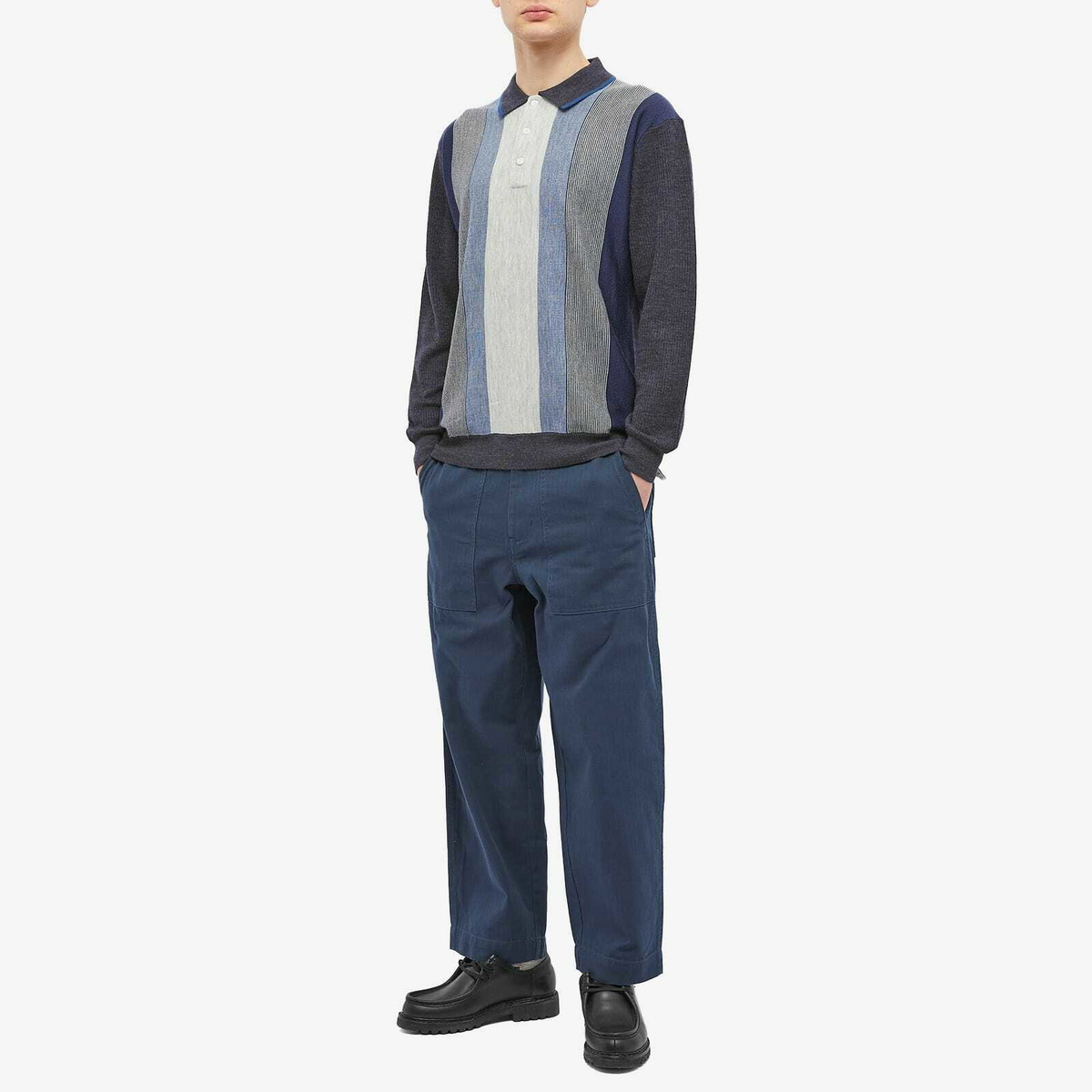 Garbstore Men's Ruffle Pant in Navy Garbstore