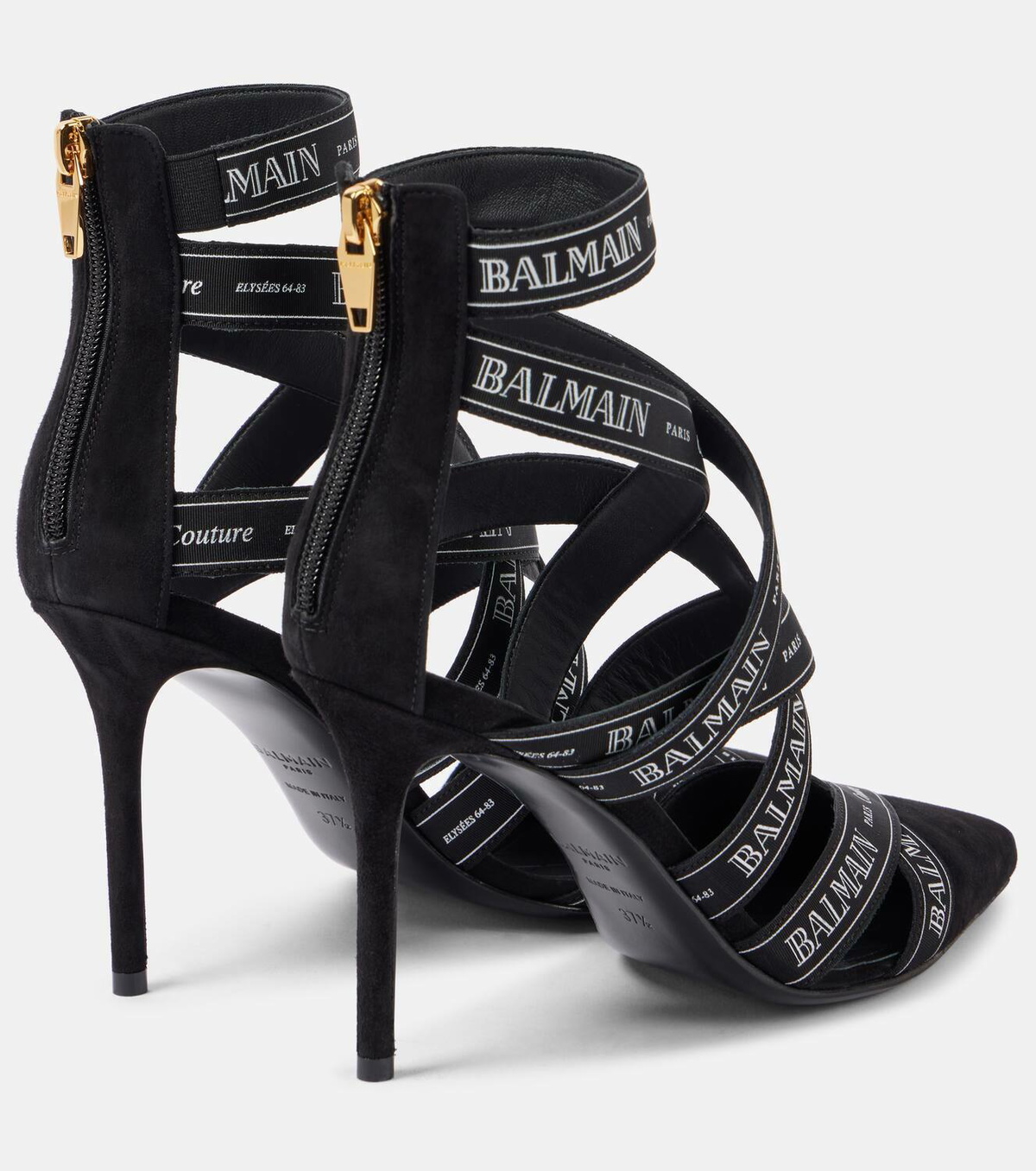 Balmain 95 logo suede sandals Balmain