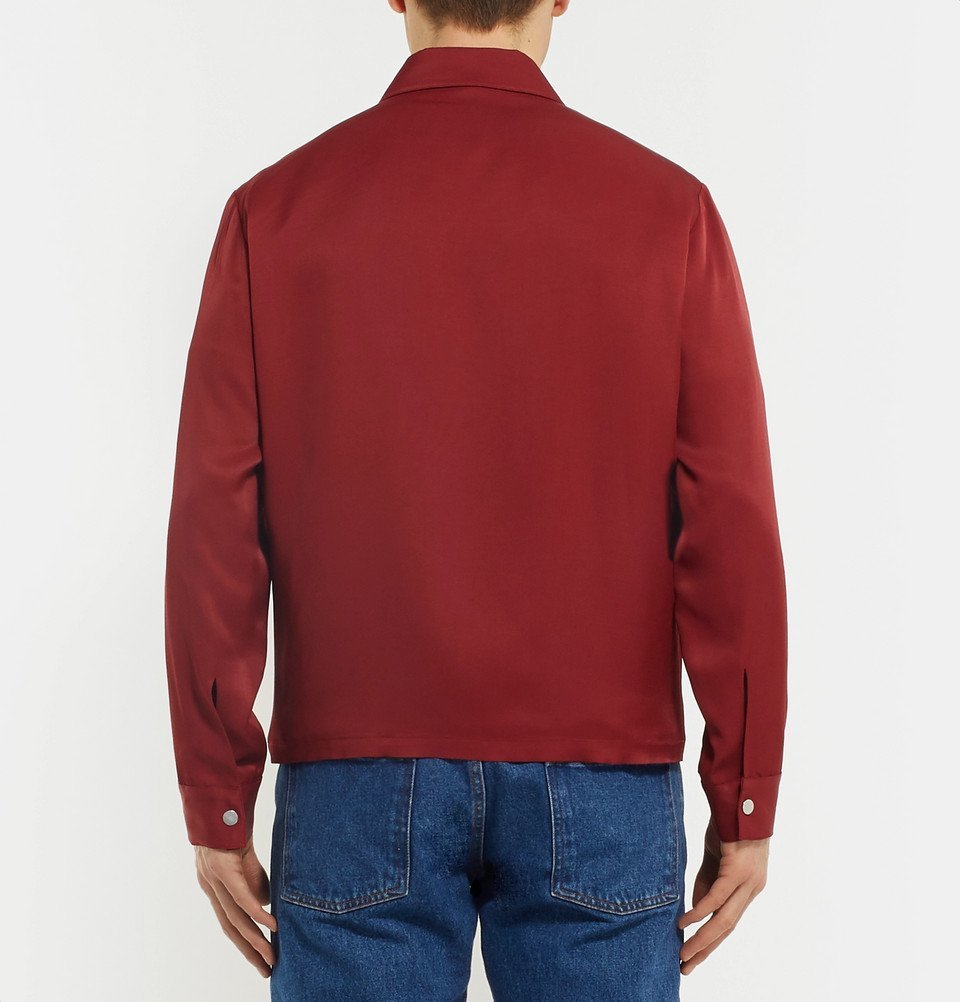 Sandro - Two-Tone Twill Zip-Up Shirt Jacket - Red Sandro