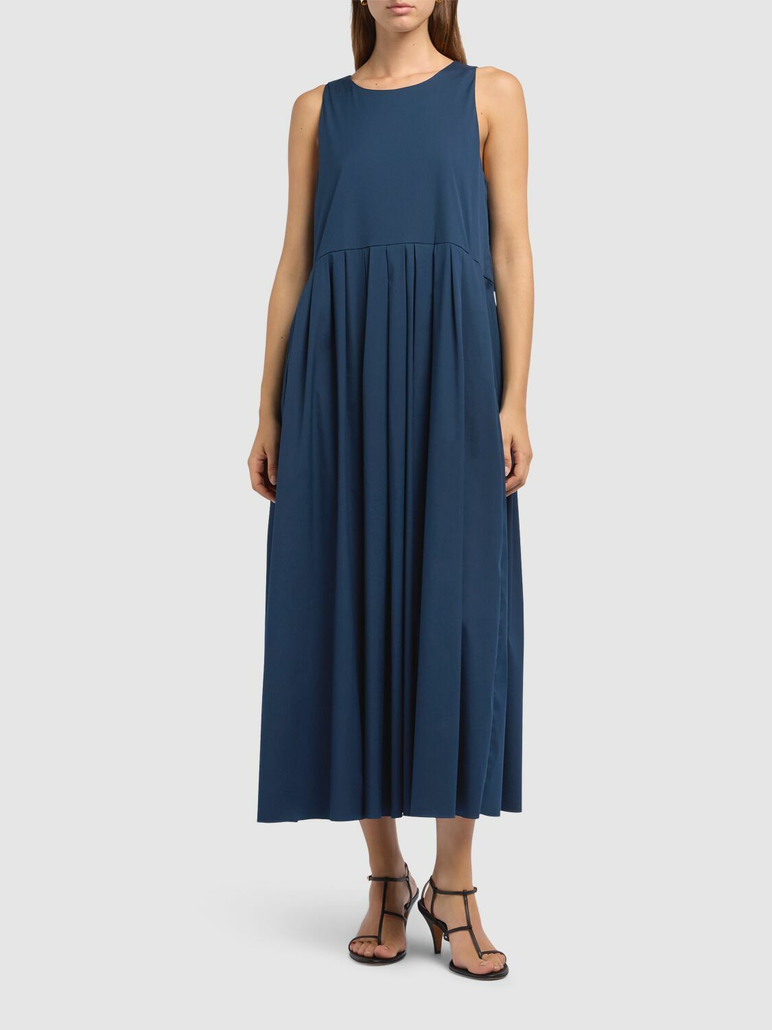 'S MAX MARA Moira Poplin Midi Dress S Max Mara