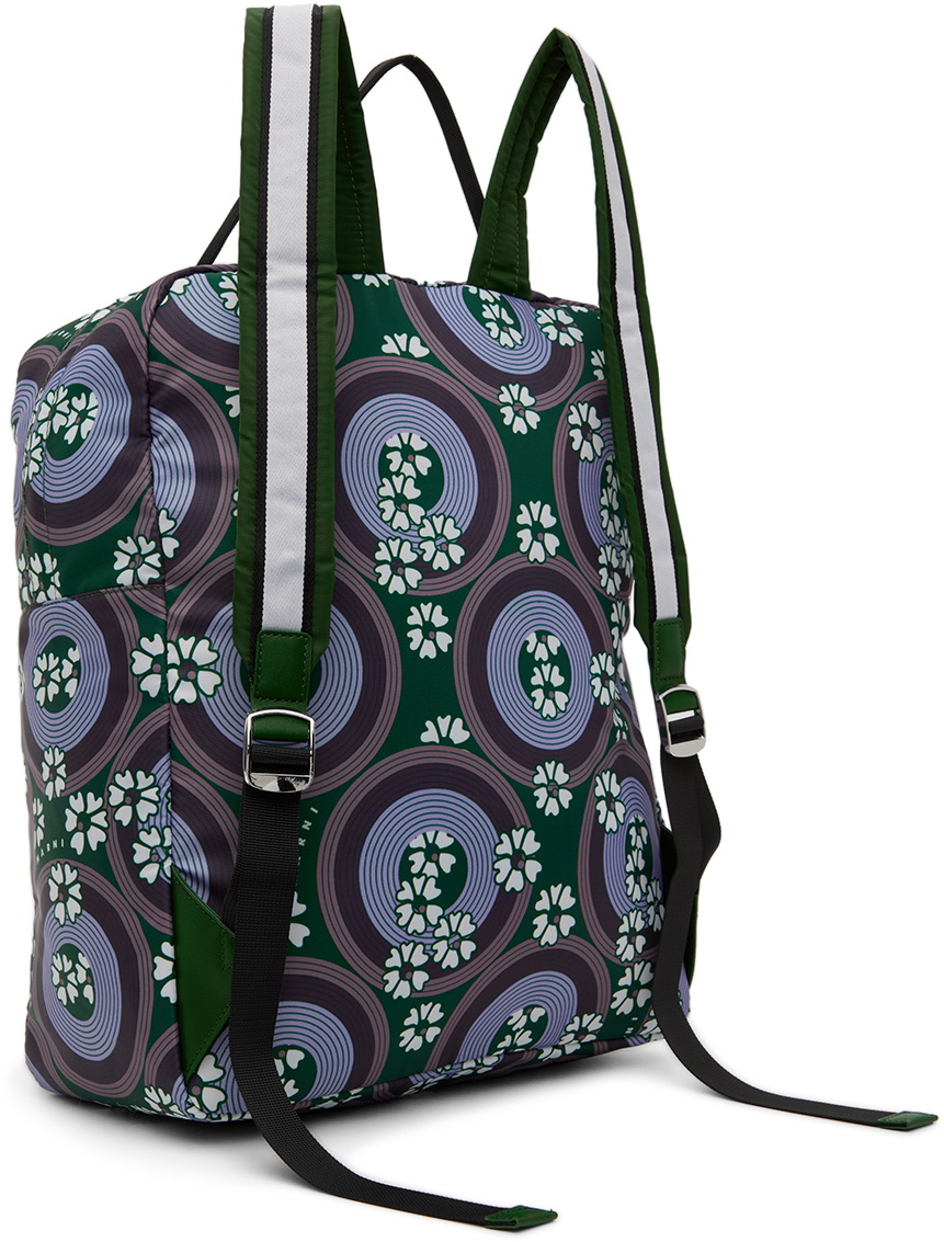 Marni Kids Purple & Green Allover 70s Circles Backpack Marni