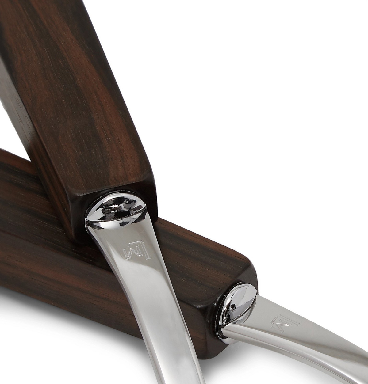 Lorenzi Milano - Stainless Steel and Ebony Salad Serving Set - Silver ...