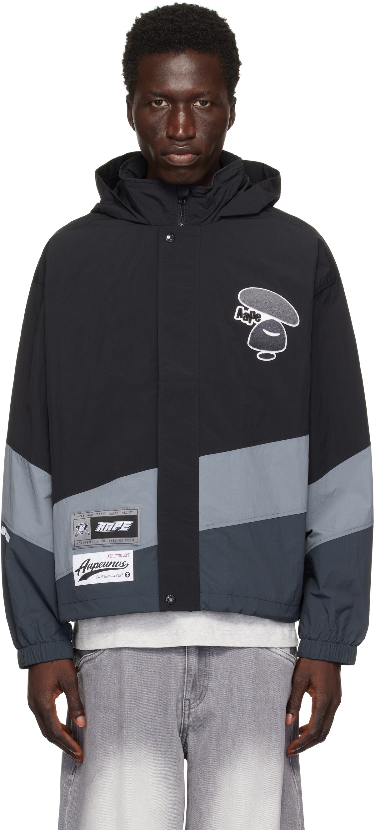 AAPE by A Bathing Ape Black Main Light Weight Jacket AAPE by A Bathing Ape