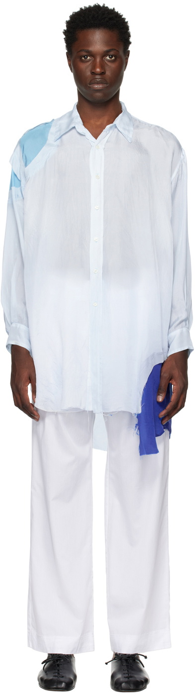 Edward Cuming SSENSE Exclusive Blue Shirt Edward Cuming