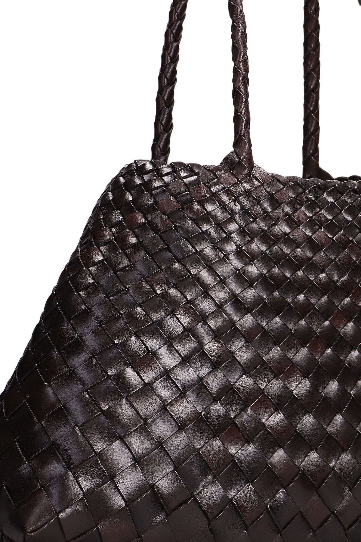 Dragon Diffusion Santa Croce Big Tote In Brown Leather Dragon Diffusion