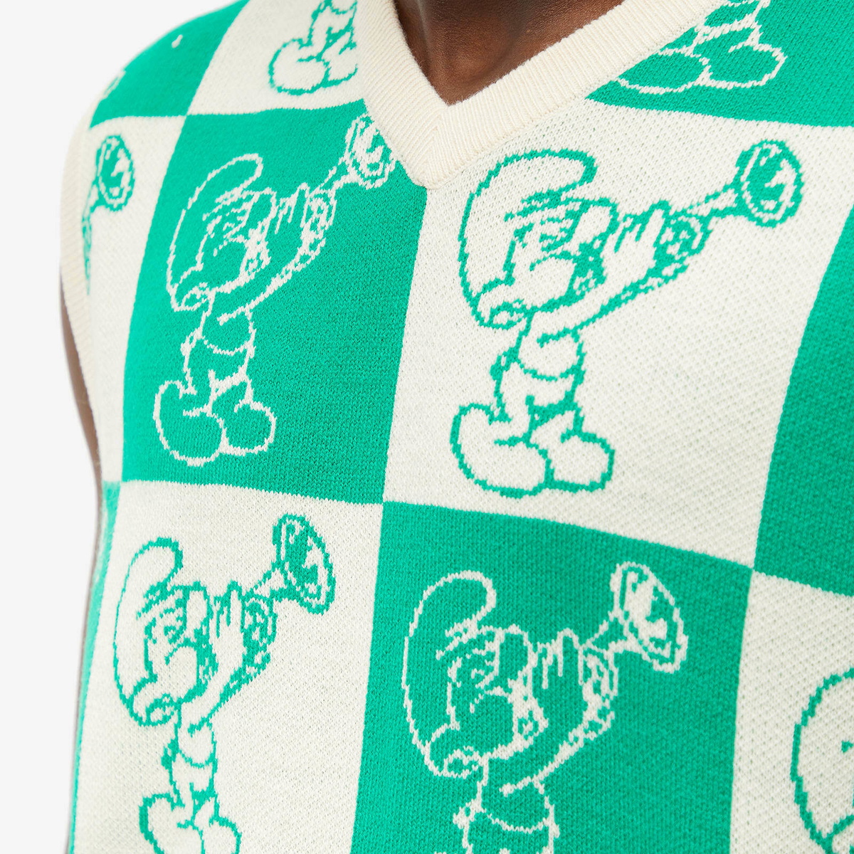 Butter Goods x The Smurfs Harmony Knit Vest in Grass/Cream Butter Goods