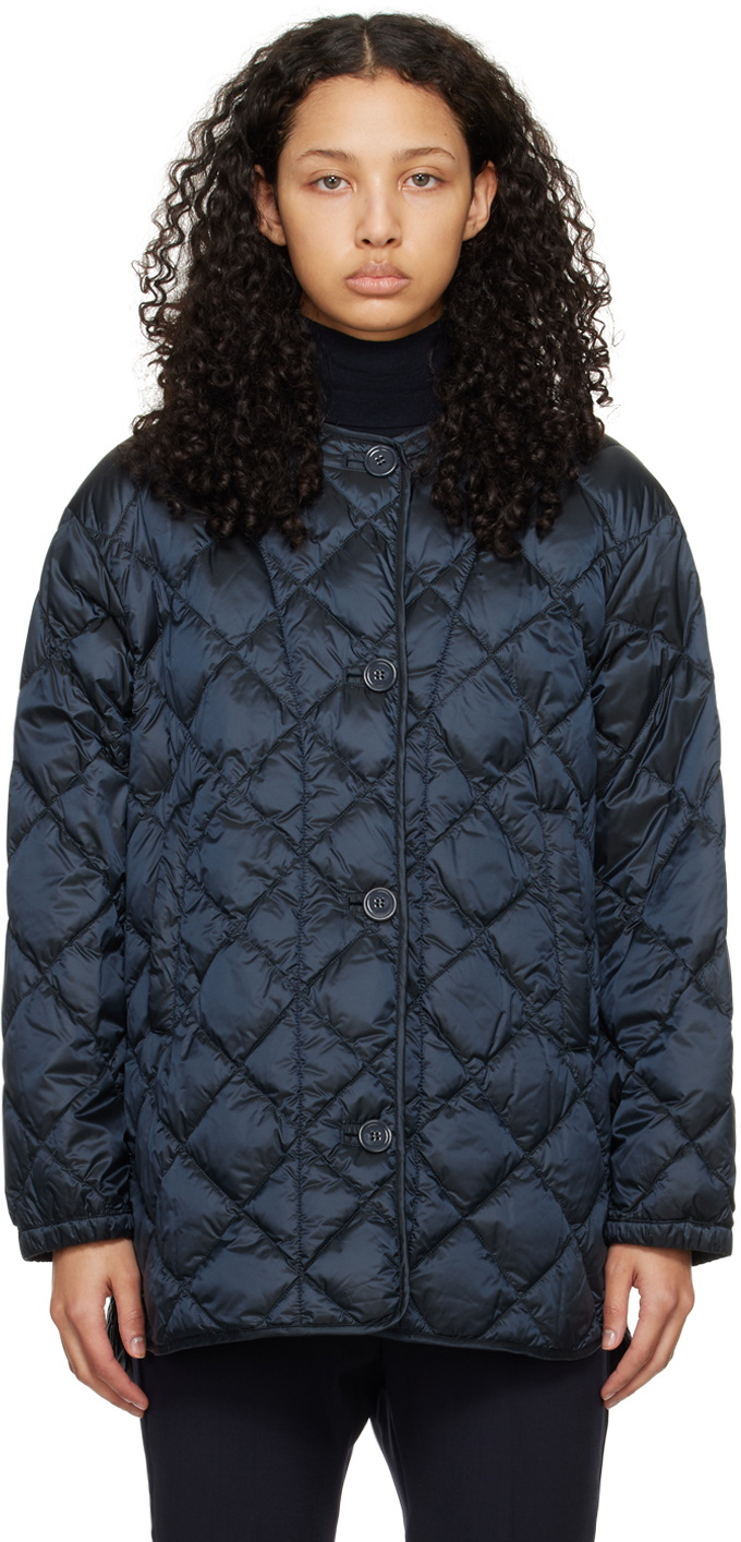 Max Mara Navy Csoft Down Jacket Max Mara