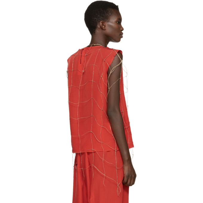 Damir Doma Red Net Tetrix Blouse Damir Doma