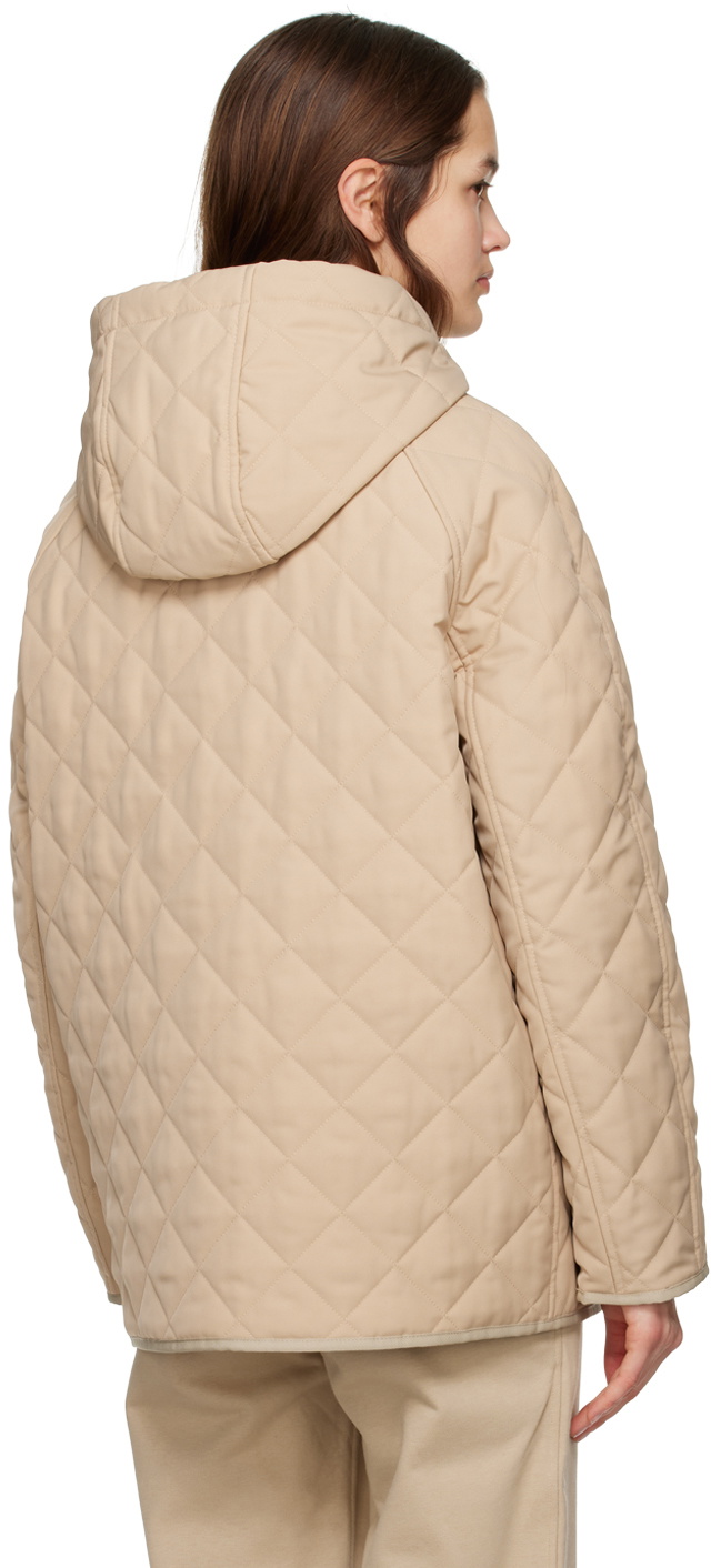 Burberry Beige Quilted Jacket Burberry