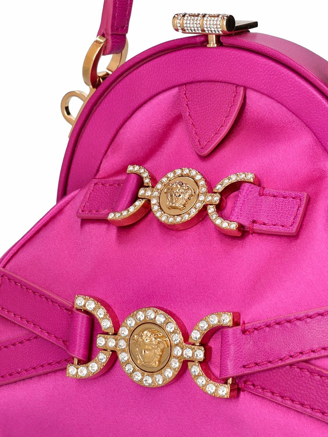 VERSACE - Small Satin Top Handle Bag Versace