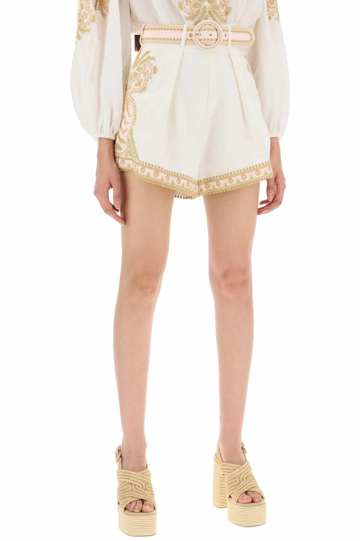 ZIMMERMANN embroidered tuck w White Zimmermann