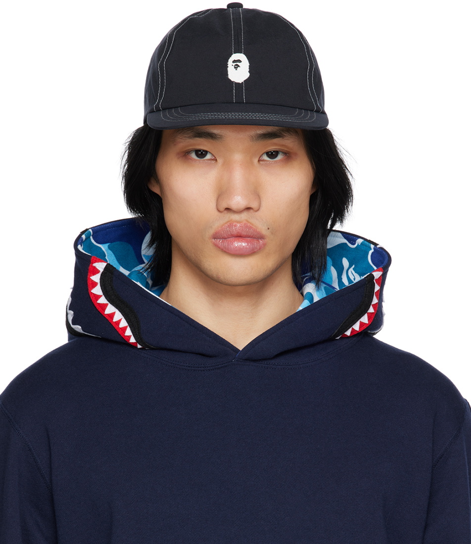 BAPE Black One Point Panel Cap A Bathing Ape